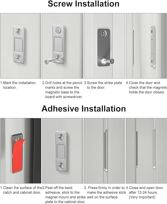 Drawer Magnet Ultra Thin Cabinet Invisible Door Closer Magnet Door ...