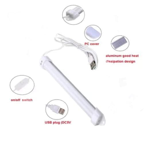 USB LED Tube Light 5 W Bright Light Reading Lamp for Outdoor Camping ...