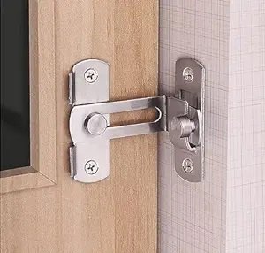 L Shape Door Lock Bolt Heavy Duty Stainless Steel Bar Latch Safety Door ...