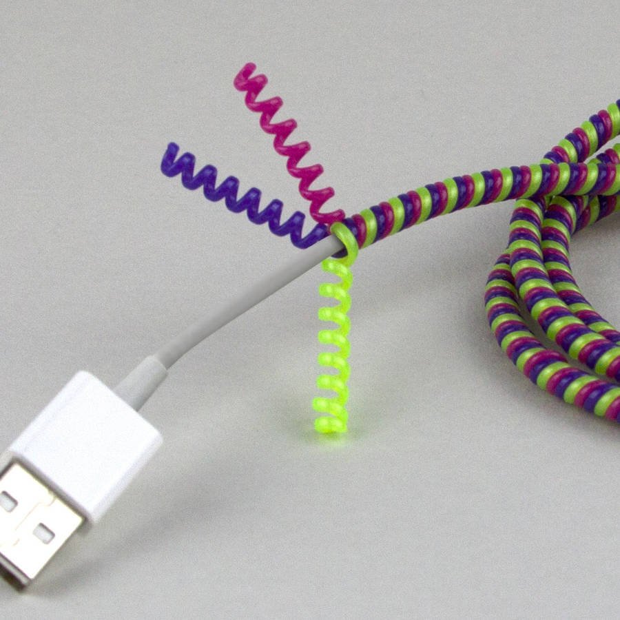 Spiral Cable Protector Long cable protector spring (Pack of 3 ...