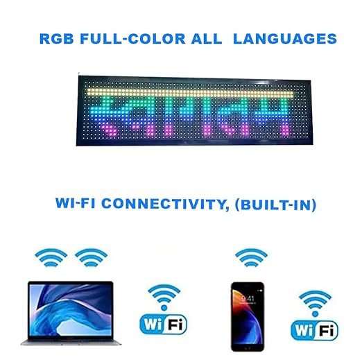 Wifi Rgb Scrolling LED Board Signs Full Color SMD Message Display ...
