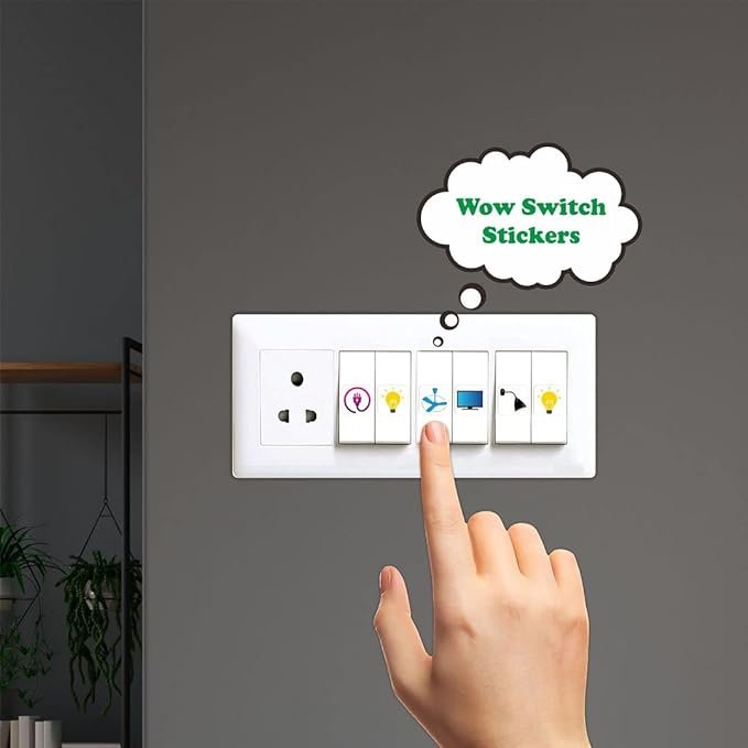 Transparent Switch Stickers 30 design 440 sticker | Bhajan Variety shop